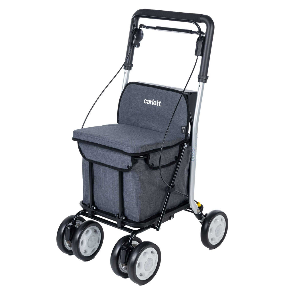 Carlett trillevogn med sete - Comfort, grå