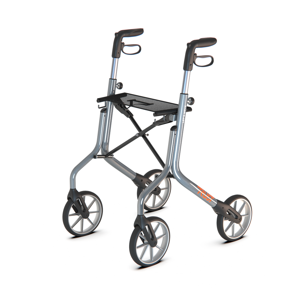 TrustCare - Let's Move Grey - 4 hjul rullator - hjelpemiddel